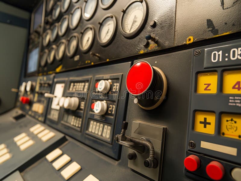 Industrial Control Panel Close-Up Stock Photo - Image of operation ...
