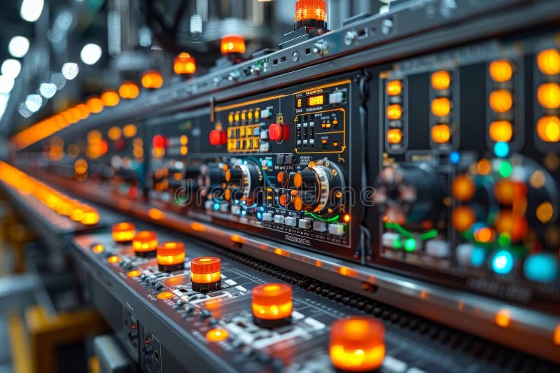 Industrial Control Panel Displaying Device Operations and System ...