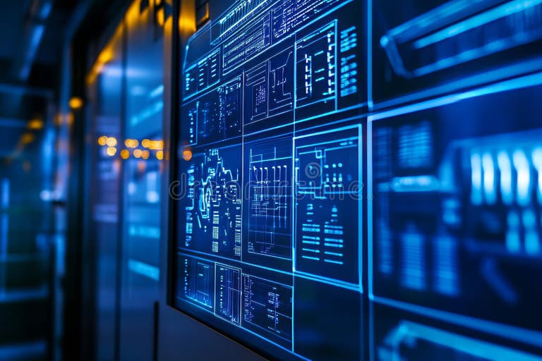 The Industrial Control Panel Features a Digital Display and Buttons ...