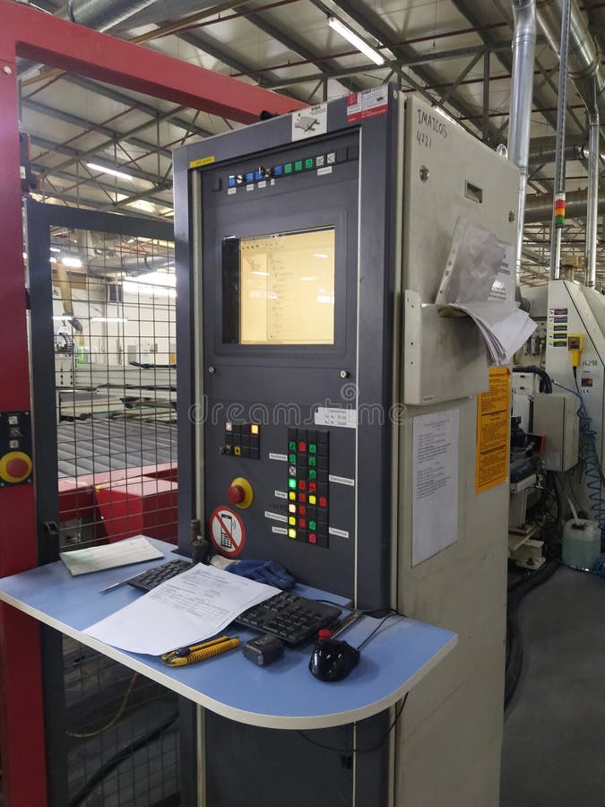 Electronic Machine Control Panel, Edge Banding Machine Editorial Image ...