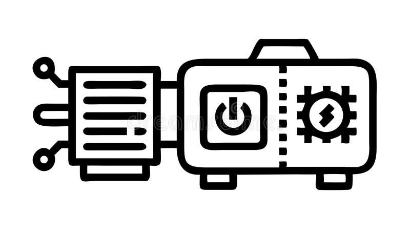 Industrial Control Panel with Gears and Power Button, Vector Design Generative AI Stock Vector ...