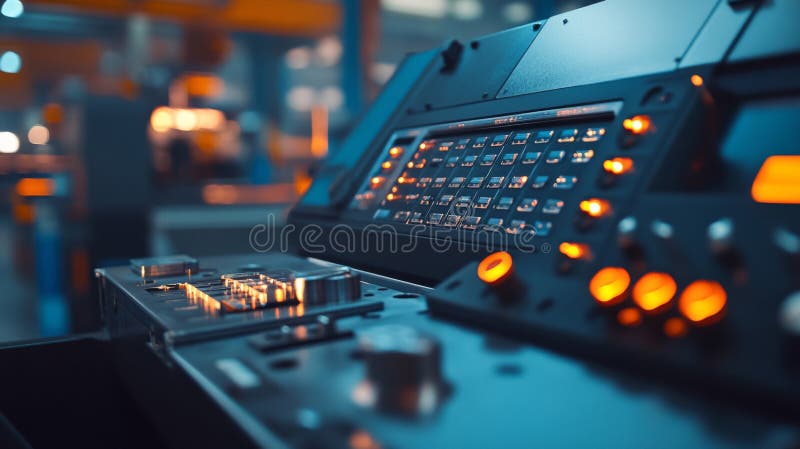 Industrial Control Panel Lights Illuminate Factory Automation Stock ...