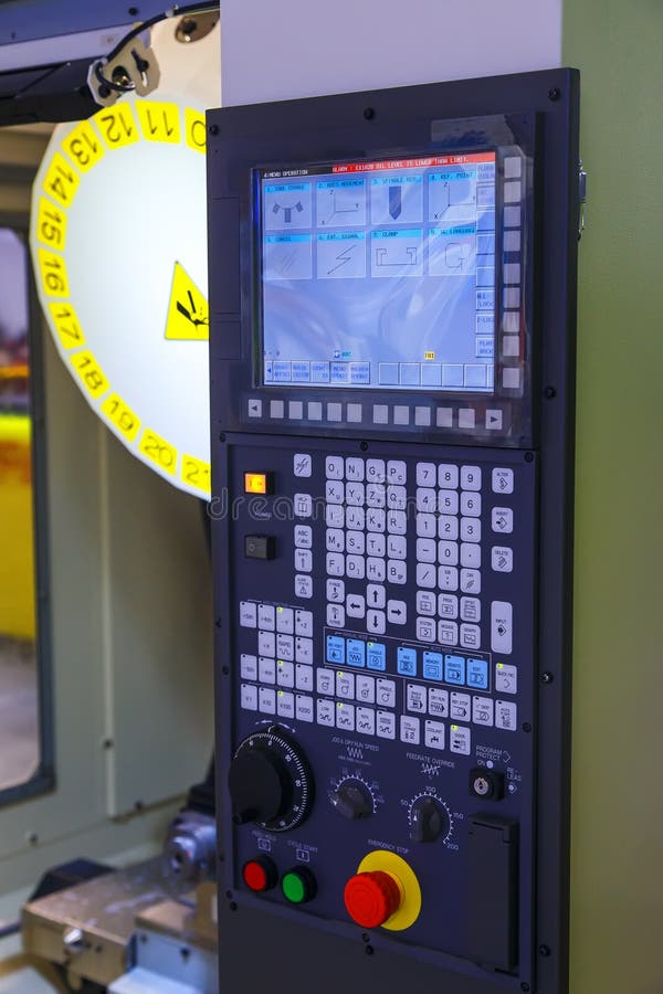 Industrial Control Panel of the Machine Stock Photo - Image of display ...