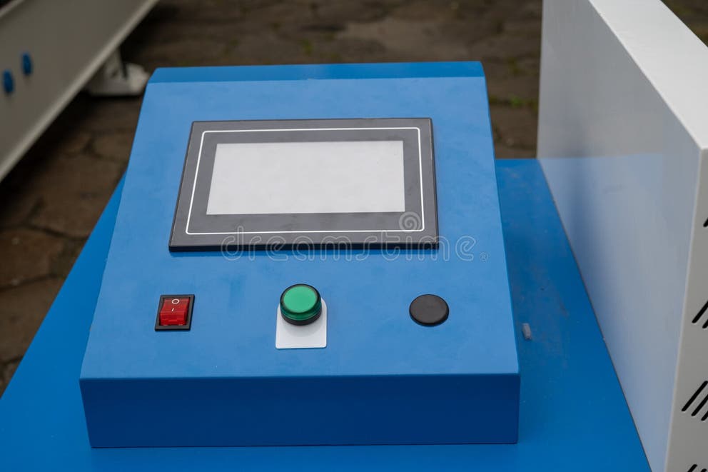 Industrial Control Panel with Screen, Switches and Colored Buttons ...