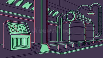Industrial Control Panel Vector: Manufacturing, Technical Interface ...
