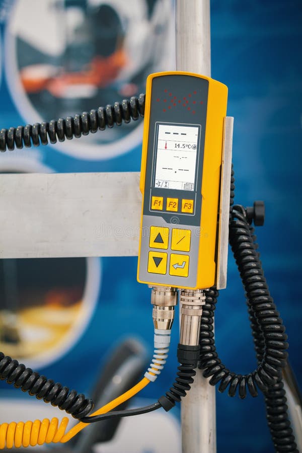 Industrial Control Remote Panel in Robotics Manufacturing Stock Photo ...