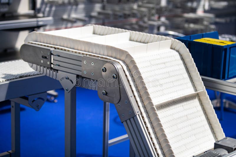 Industrial Conveyor Belt Roller Track System Stock Image - Image of ...