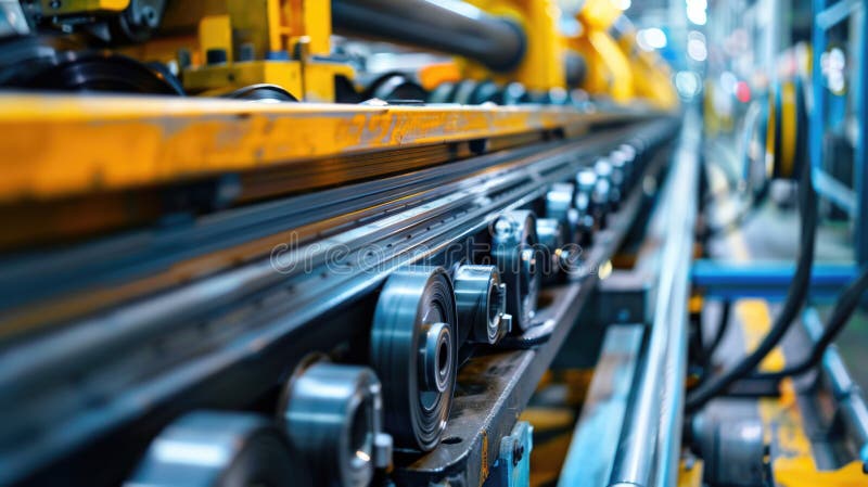 Industrial Conveyor Belt with Wheels, Suitable for Manufacturing ...