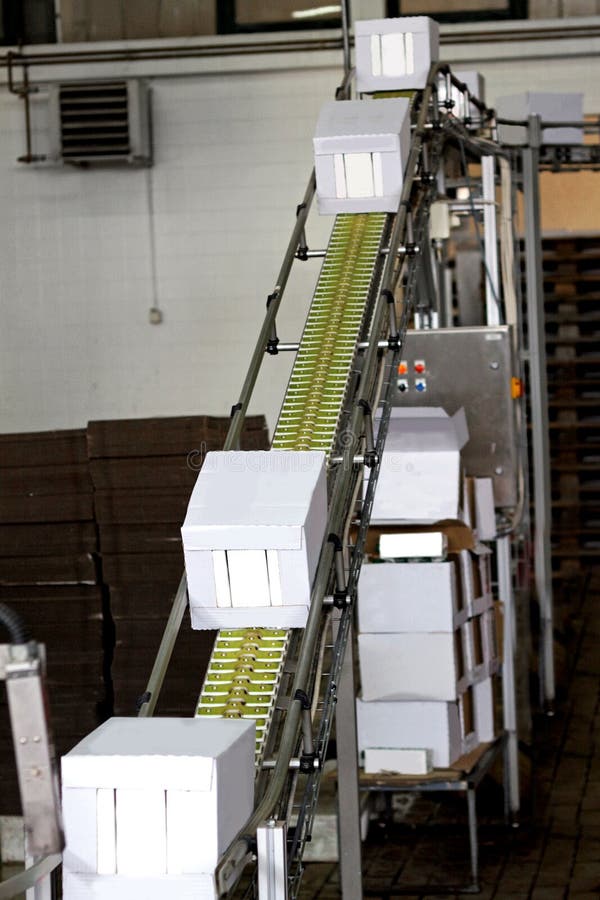 Industrial conveyor line stock image. Image of factory - 26114789