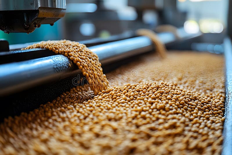 Soybean Processing and Industrial Agriculture Conveyor Scene for ...