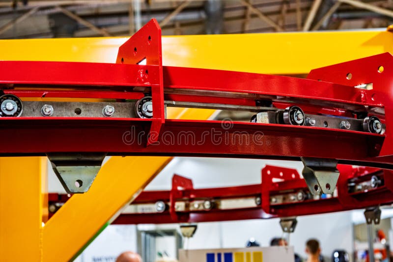 Conveyor System in a Modern Manufacturing Facility Operating Under ...