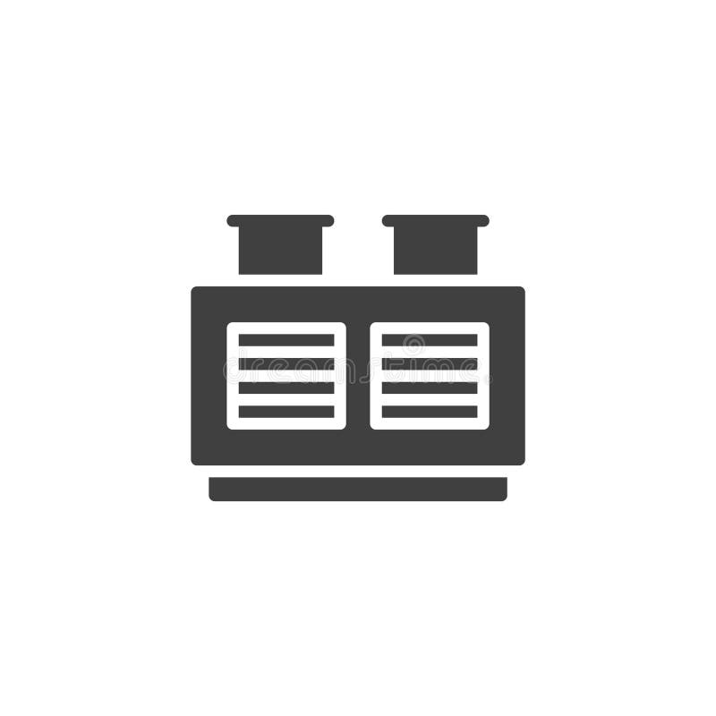 Industrial Cooling Unit Vector Icon Stock Vector - Illustration of flat ...