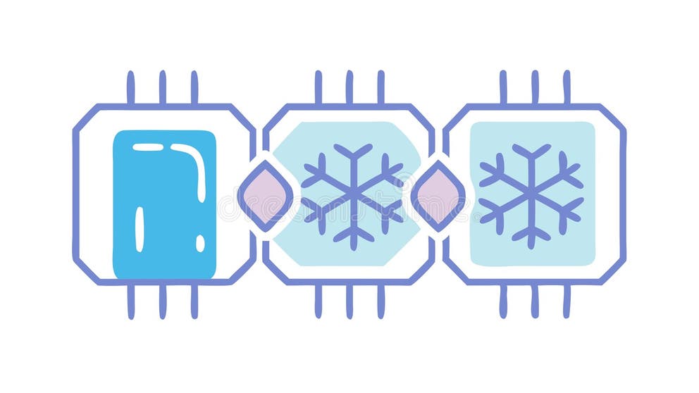 Industrial Cooling Units. Blocks for Temperature Control, Vector Design ...