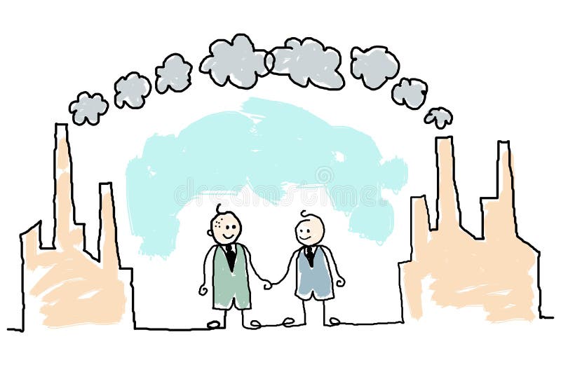 Industrial cooperation stock illustration. Illustration of agreement ...