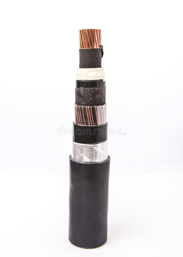 Cross Section of Low-voltage Cable. Stock Photo - Image of current ...
