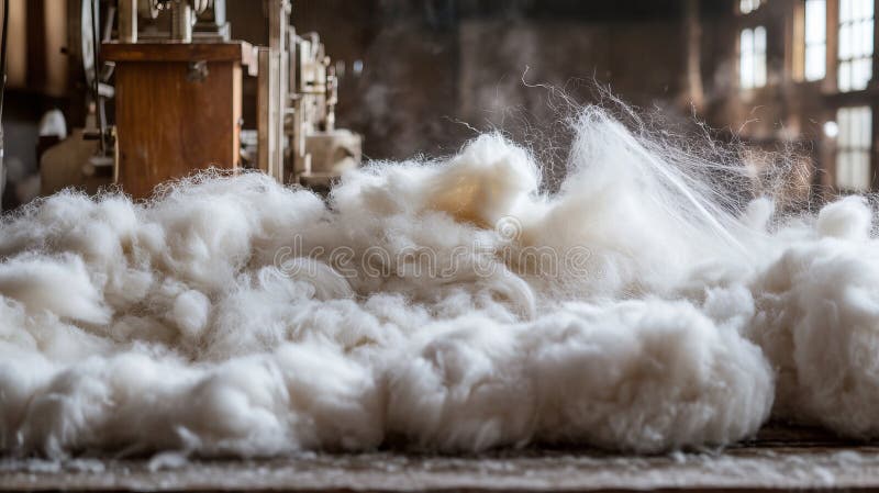 An Industrial Cotton Processing Plant S Interior is Equipped with ...
