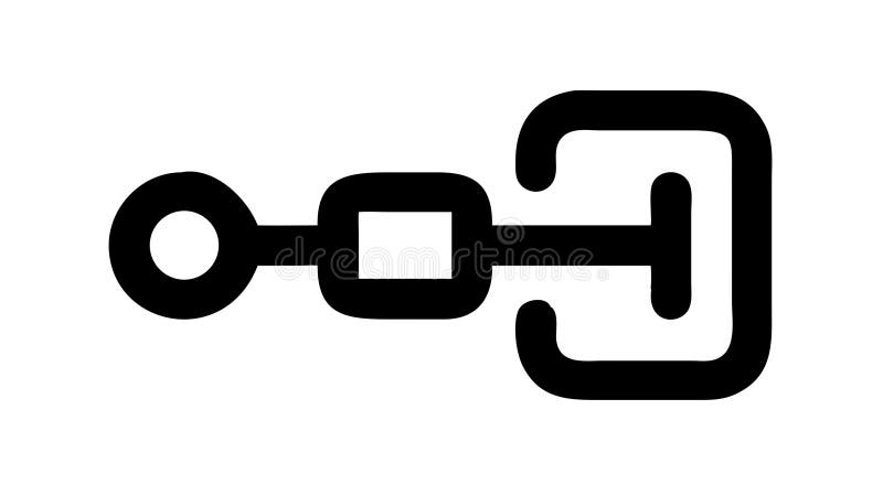 Industrial Coupling or Connector Outline Icon, Mechanical Link, Vector ...