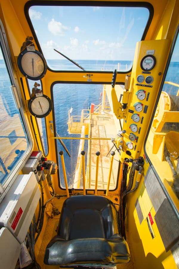 Industrial Crane Cabin - Control Cabin for Crane Driver Offshore Stock ...