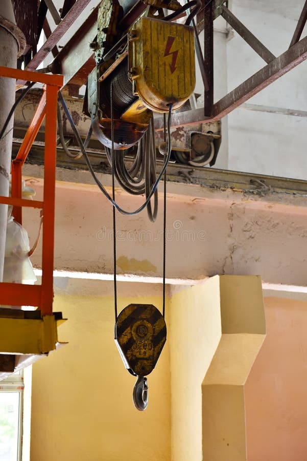Industrial crane hook stock photo. Image of iron, machinery - 92468176