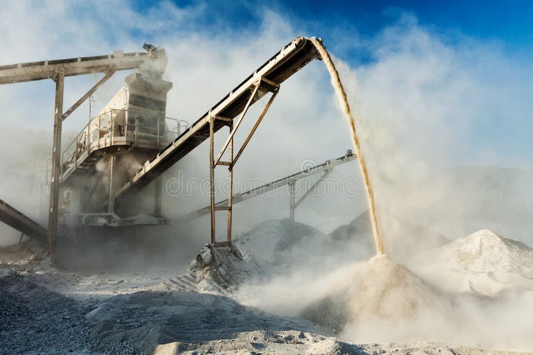 Industrial Crusher - Rock Stone Crushing Machine Stock Photo - Image of ...