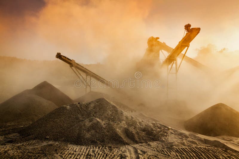 Industrial Crusher - Rock Stone Crushing Machine Stock Image - Image of ...