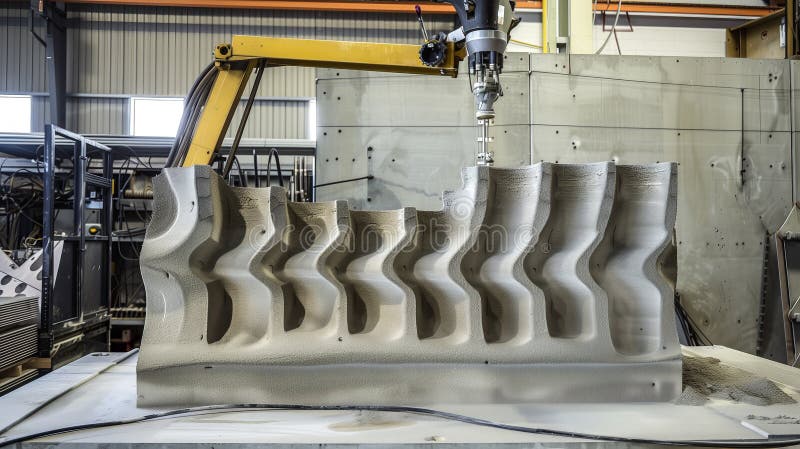 Industrial 3d Printer Creating a Large Component Stock Illustration ...