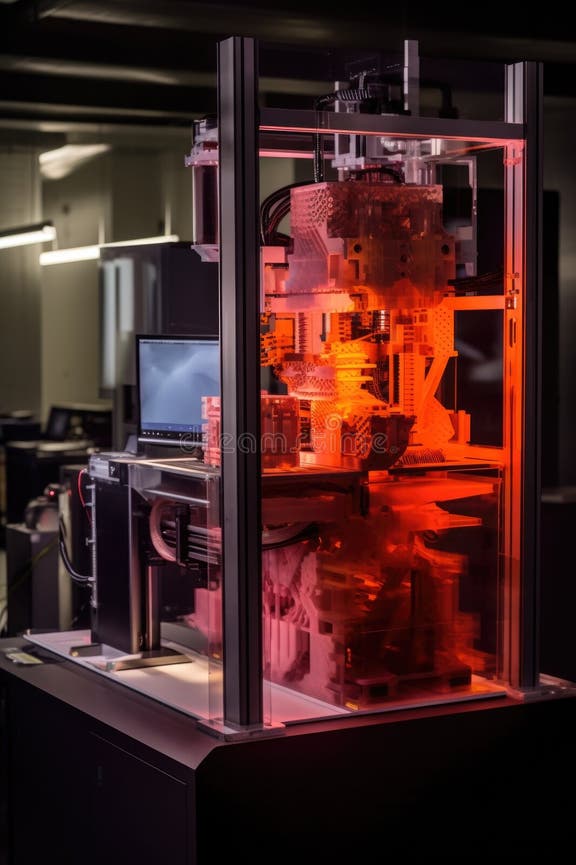 Industrial 3d Printer Creating Prototype Stock Illustration ...