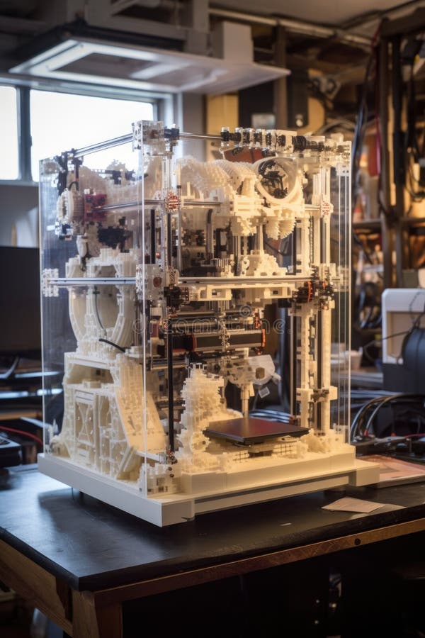 Industrial 3d Printer Creating Prototype Stock Illustration ...