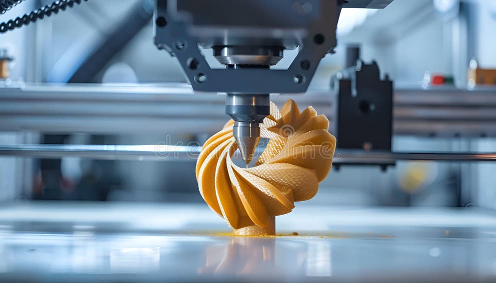 Industrial 3D Printer Creating a Prototype Object with Precision Laser ...