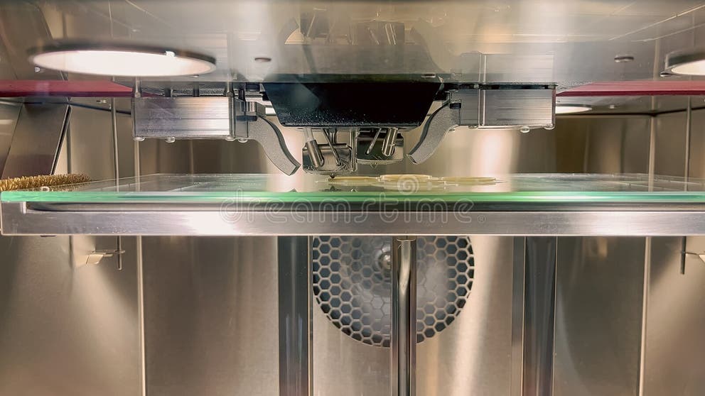 Industrial 3d Printer Printing a Tool. Close Up View Stock Image ...