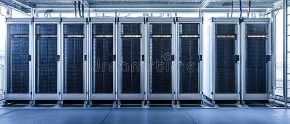 Industrial Data Server Units in a High-Tech Environment Stock ...