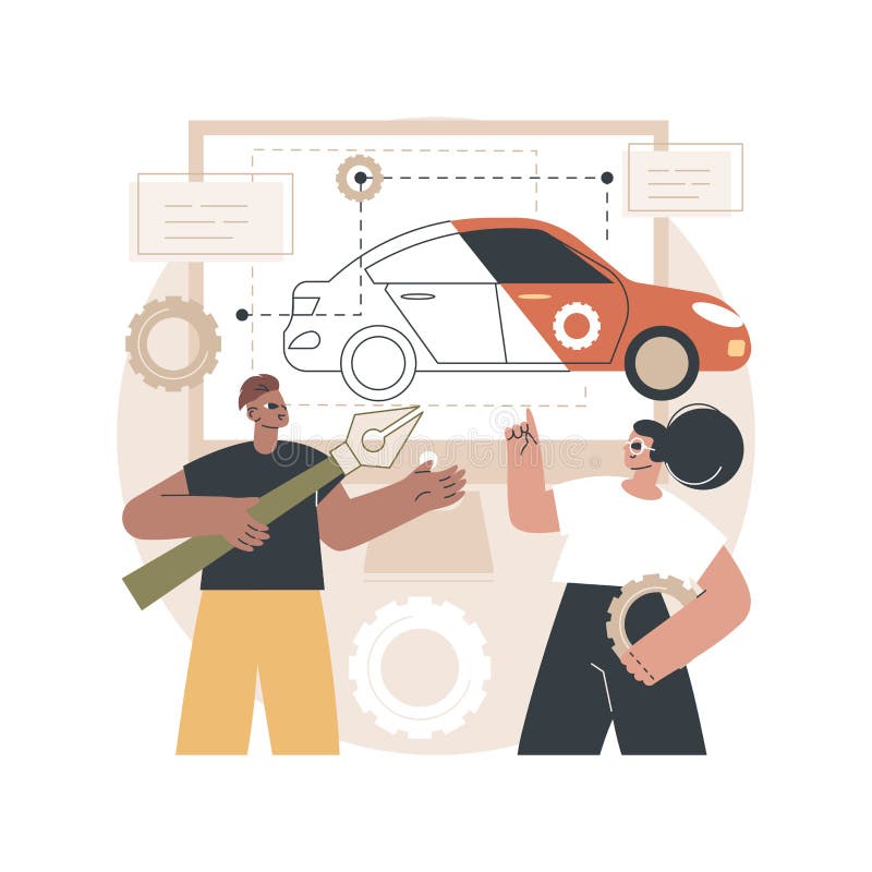 Industrial Design Abstract Concept Vector Illustration Stock Vector ...