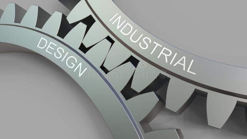 INDUSTRIAL DESIGN Caption on Meshing Gears. Conceptual Animation Stock ...