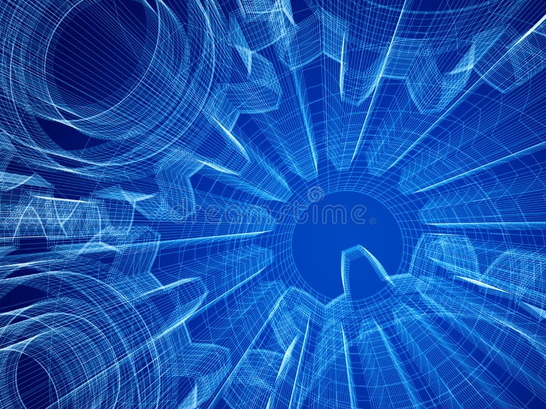 3d Industrial Blueprint Mesh Stock Illustrations – 651 3d Industrial ...