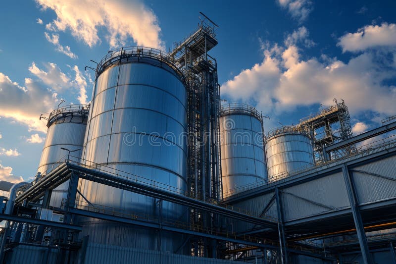 Industrial Design of a Refinery Silo Exploring Factory Architecture and Structural Elements ...