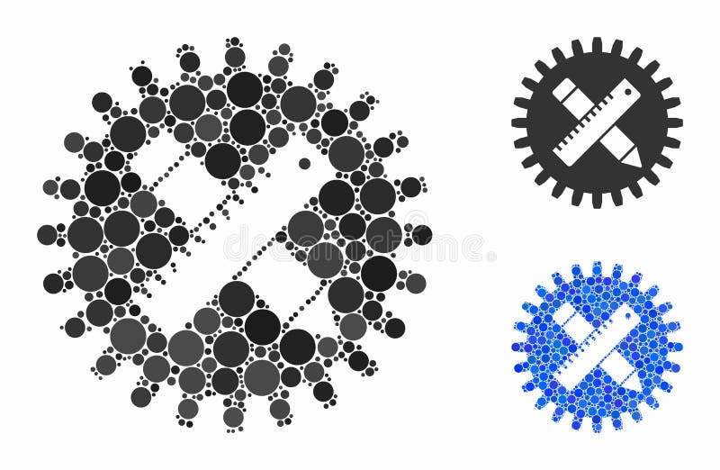 Industrial Design Tools Composition Icon of Circles Stock Vector ...