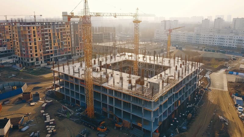 Industrial Development Building Under Construction at an Active ...