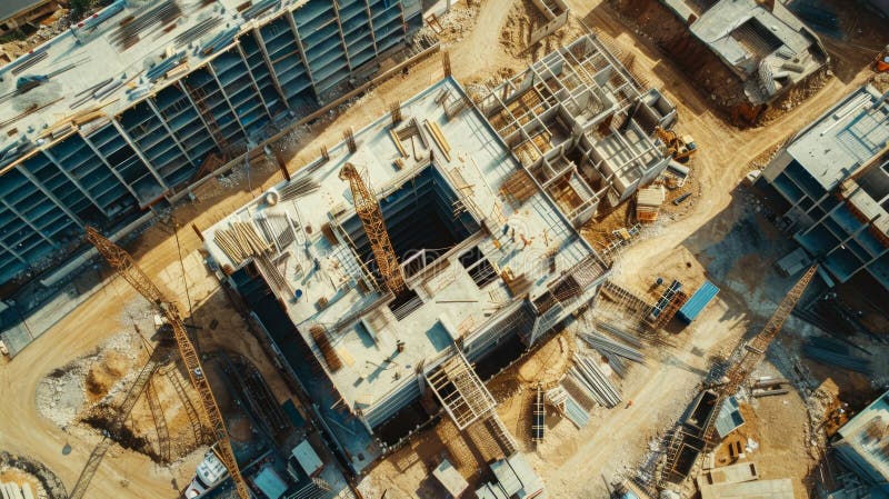 Industrial Development Building Under Construction at a Bustling ...