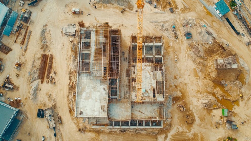 Industrial Development Building Under Construction at an Engineering ...