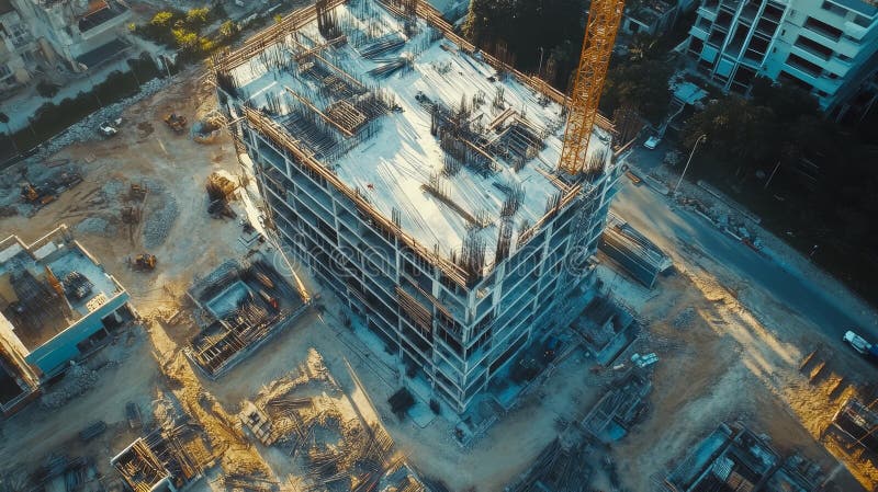 Industrial Development Building Under Construction at Engineering Site ...