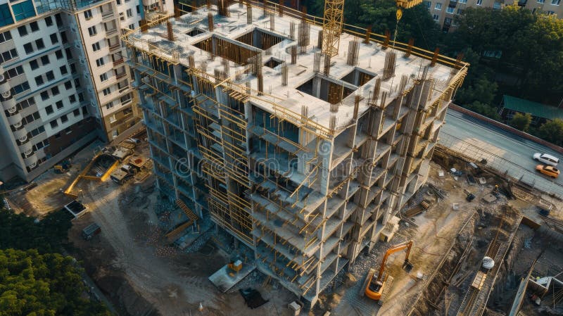 Industrial Development Construction Site Engineering of Building Under ...