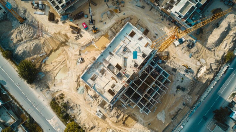 Industrial Development Construction Site Engineering of Building Under ...