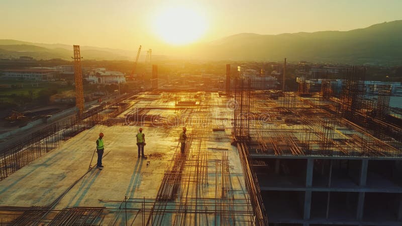 Industrial Development Construction Site Engineering of Building Under ...