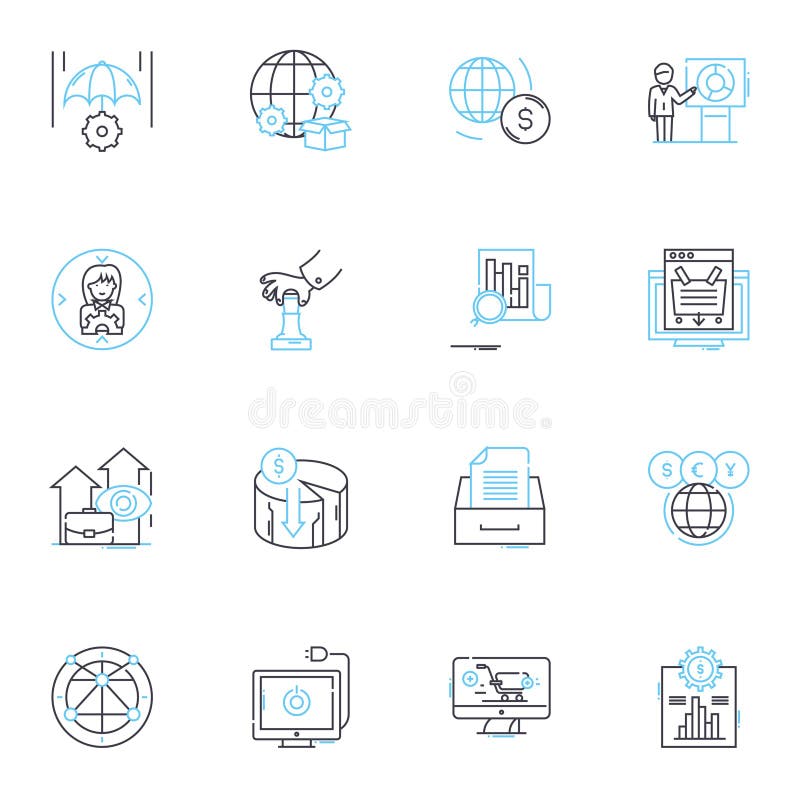 Industrial Development Linear Icons Set. Manufacturing, Production ... Industrial Development Linear Icons Set. Manufacturing, Production ...