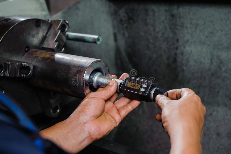A Photograph of Industrial Diameter Measurement Stock Image - Image of ...