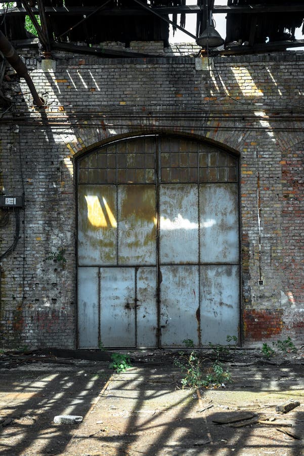 Industrial Door of a Factory Stock Photo - Image of construction, door ...