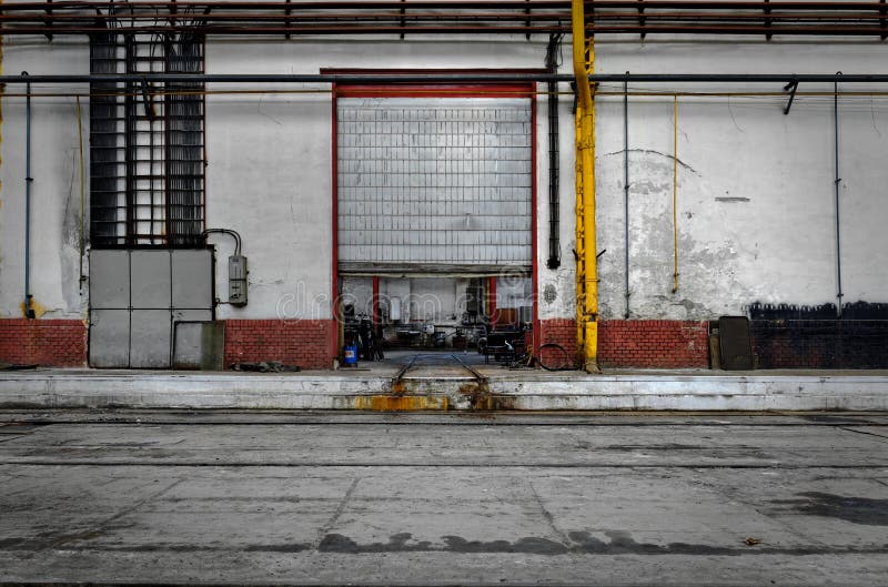 Industrial Door of a Factory Stock Image - Image of industrial ...