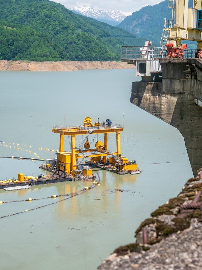 Industrial Dredging Machine on Water Used for Extracting Materials from ...