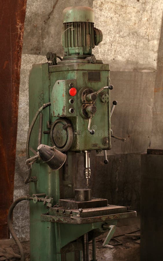Industrial drill machine stock image. Image of iron, workshop - 25568261