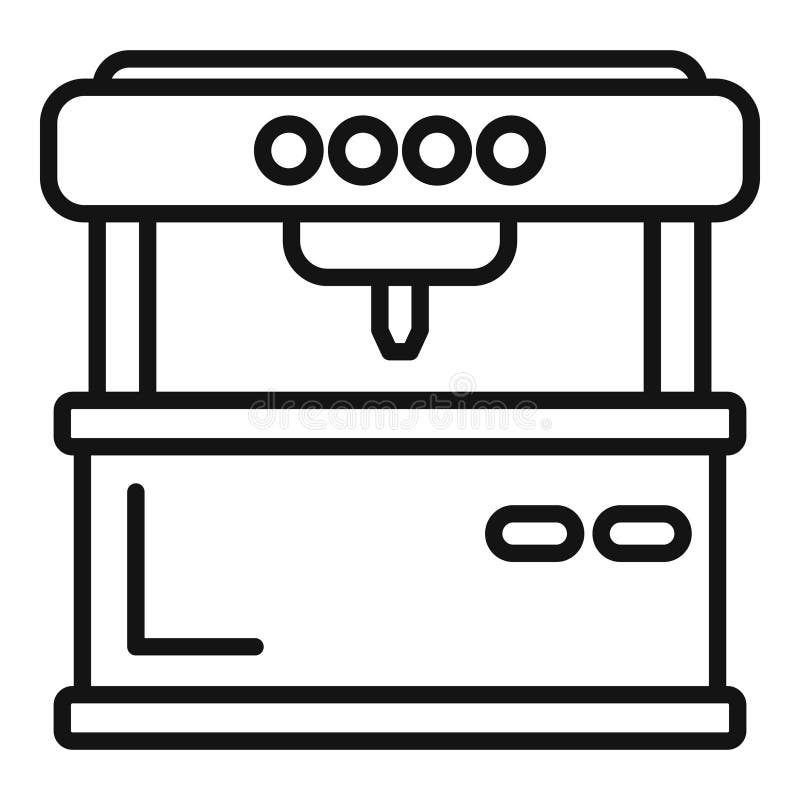 Industrial Drill Machine Icon Outline Vector. Design Beam Stock ...